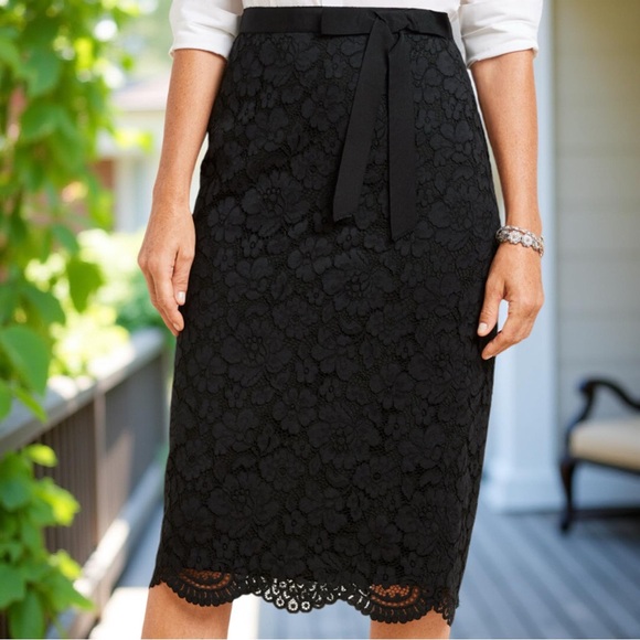 Talbots | Skirts | Talbots Black Lace Skirt Size4 | Poshmark